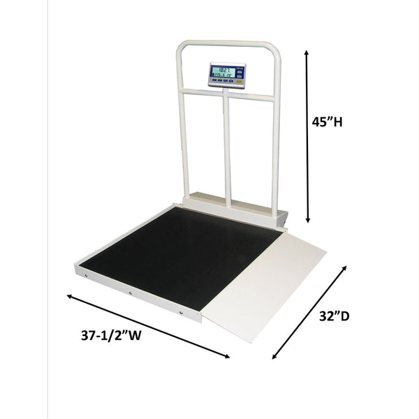 Befour MX450 Single Ramp Tilt & Roll Wheelchair Scale with Handrail ...