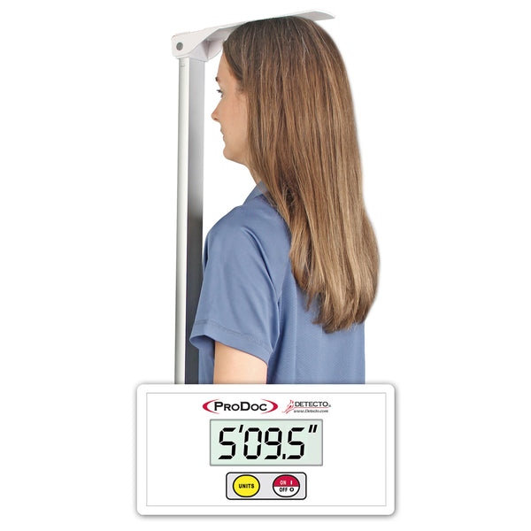 Detecto DHRWM Stand-alone Wall-mount Digital Height Rod Stadiometer ...