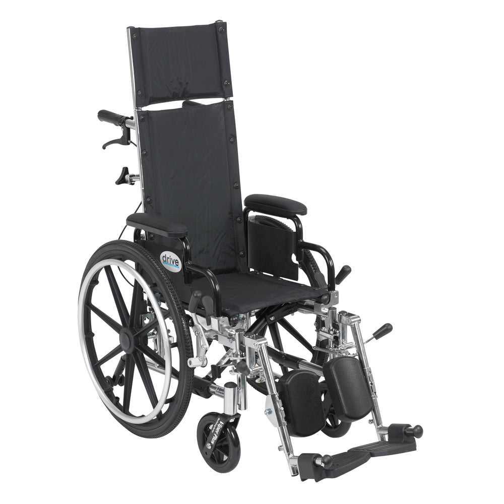 Drive Viper Plus Reclining Wheelchair w/ Leg rest & Detachable Arms ...